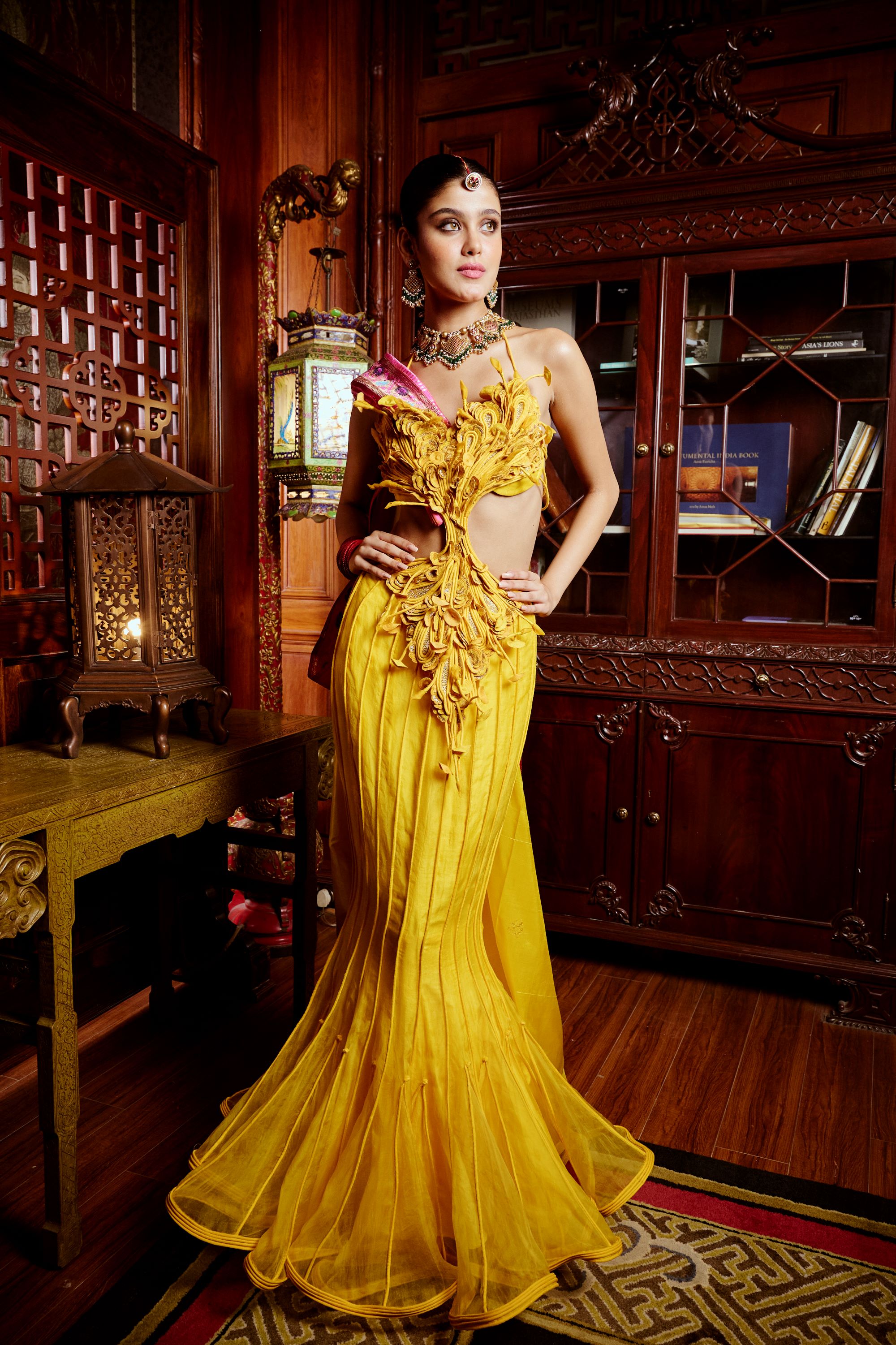 Yellow Mushroom Lehenga Set – VAISHALI S