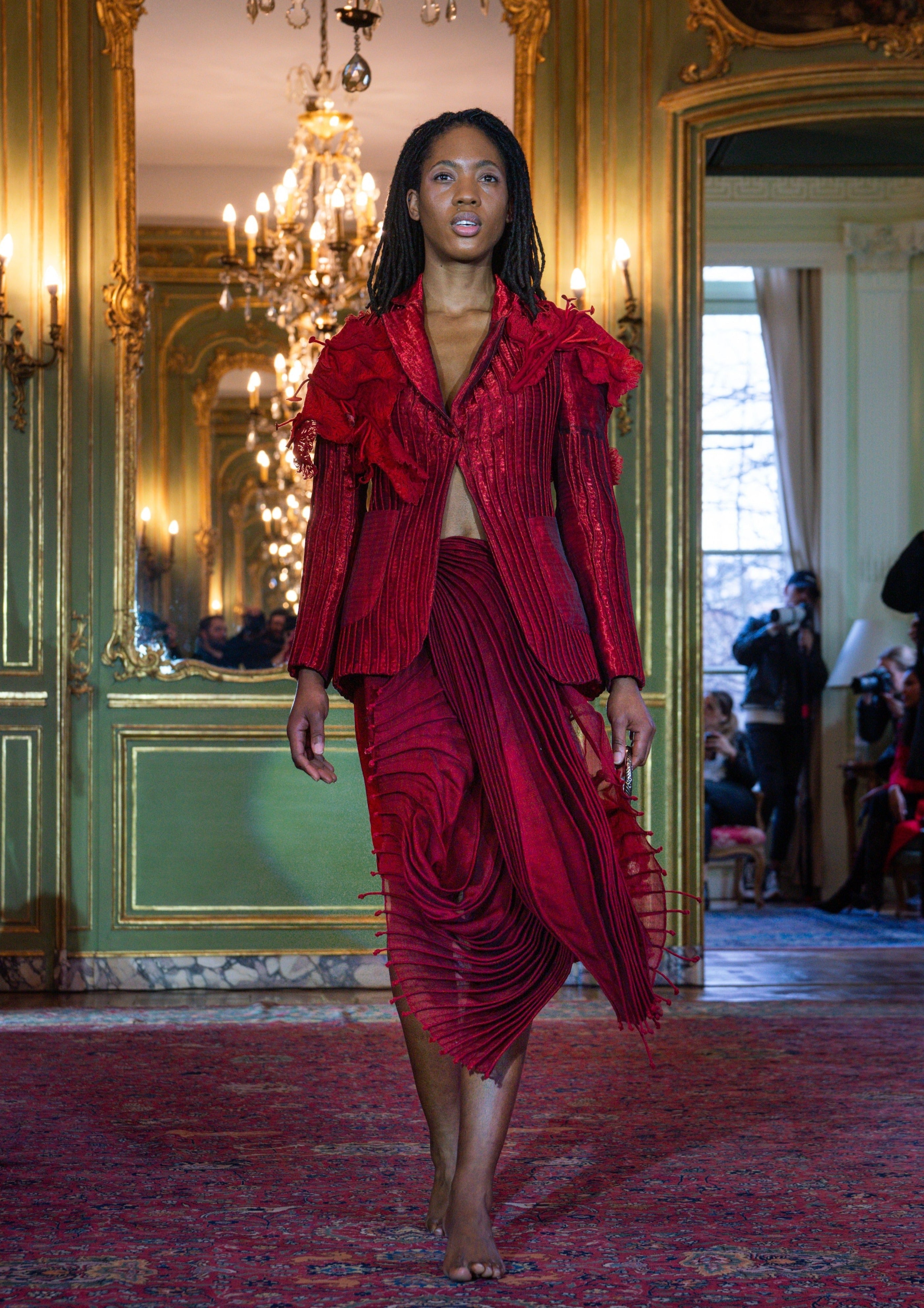 Shimmering Fire Blazer – VAISHALI S